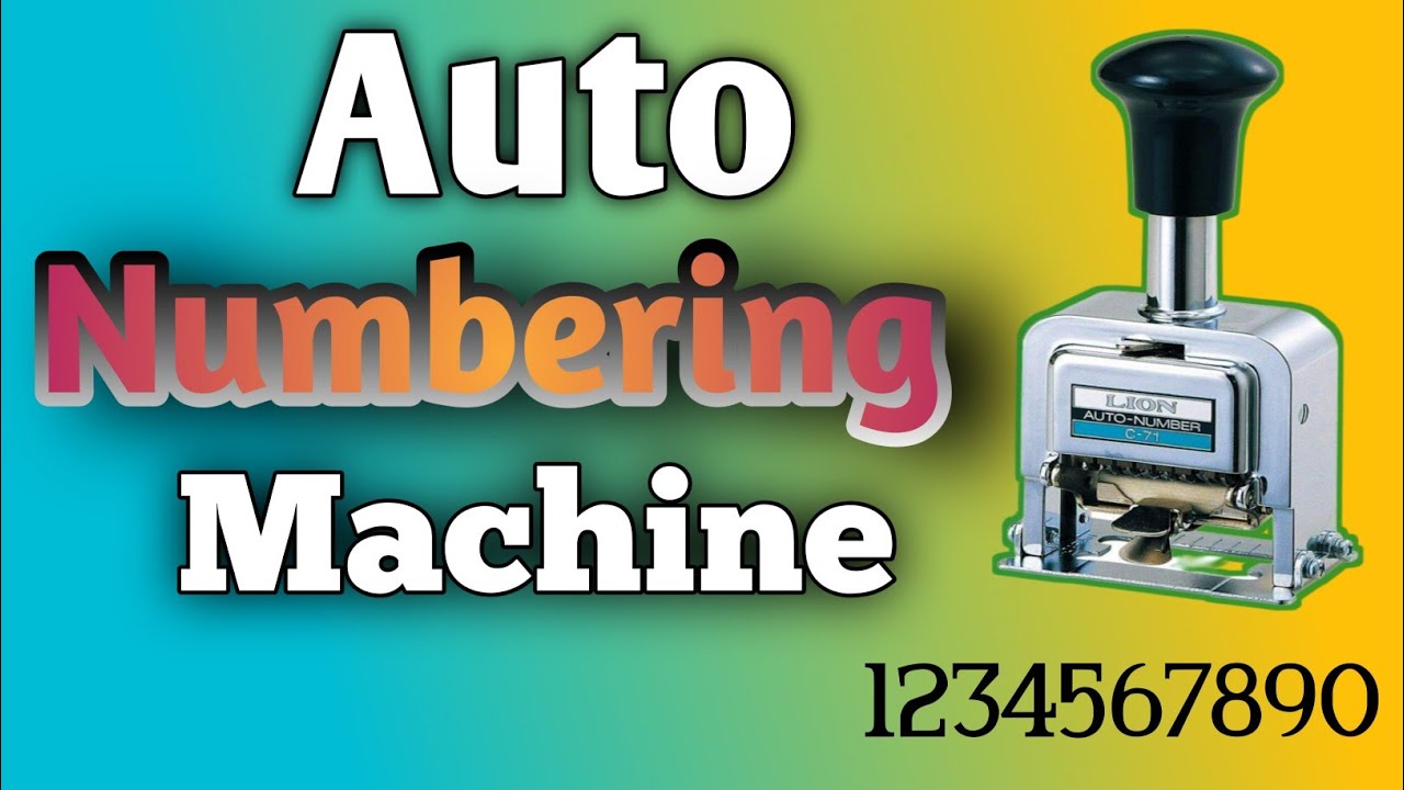 How to Work automatic numbering machine /auto numeric machine setup ...