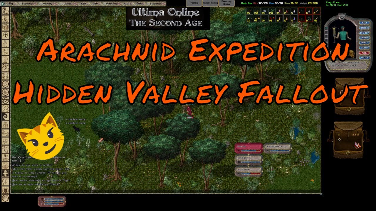 Classic Ultima Online T2A Second Age UOSA Arachnid Expedition: Hidden ...