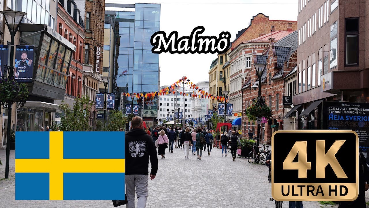 【4K Walk in Sweden】Malmö, Historic Swedish City - YouTube