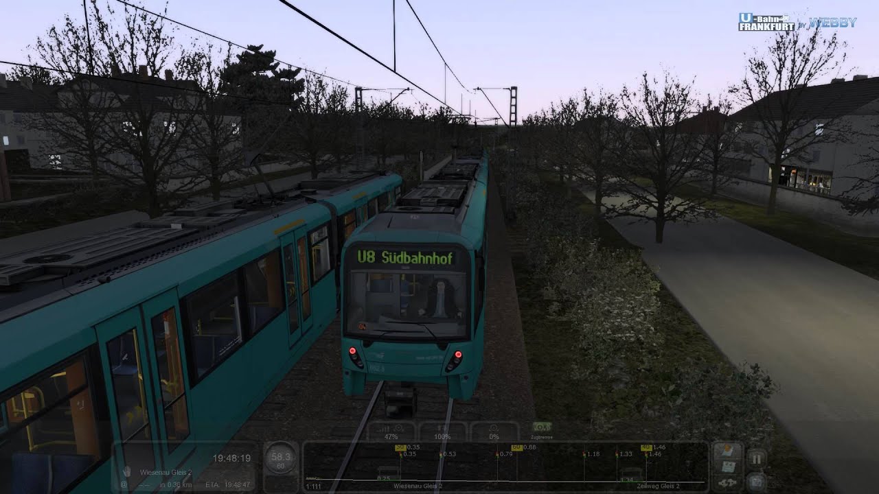 U-Bahn Frankfurt - Part 7 - U8 Fahrt am Abend - YouTube