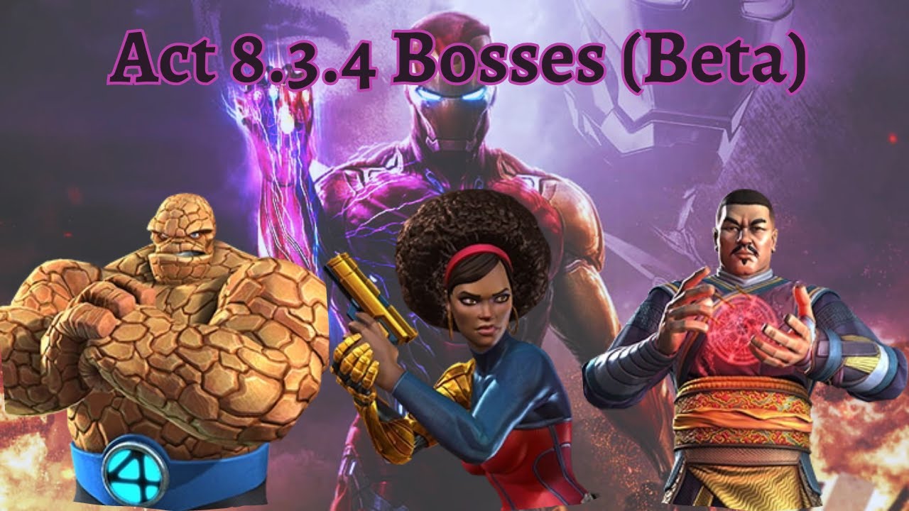 Act 8.3.4 All Bosses Solo (Beta). MCOC - YouTube