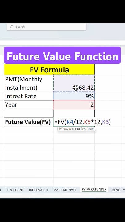 FV function | fv function in excel | fv function in ms excel | # ...