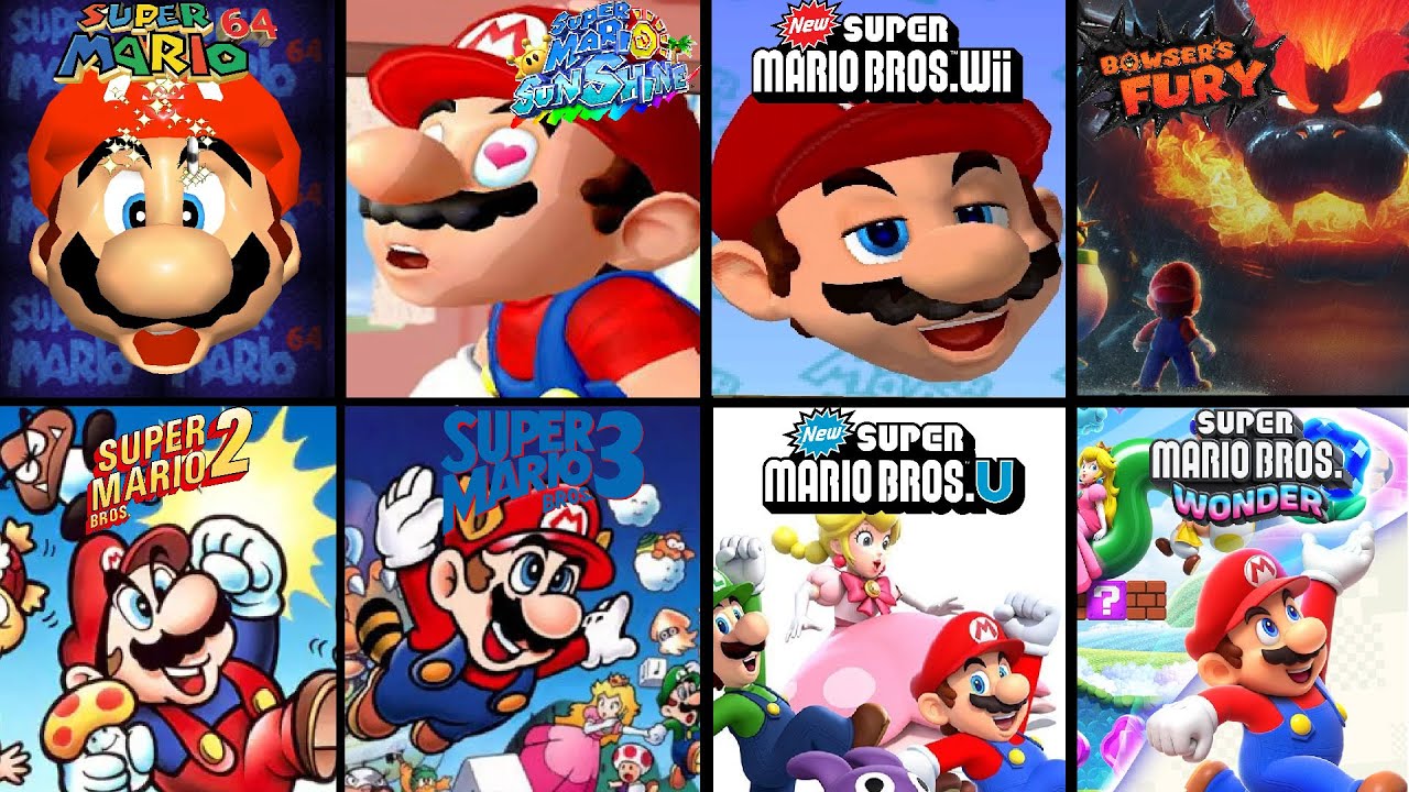 Evolution of Mario's Title Screens in Super Mario Games (1985-2024 ...