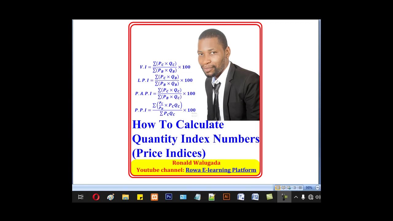 4-How To Calculate Quantity Index Numbers (Price Indices) - YouTube