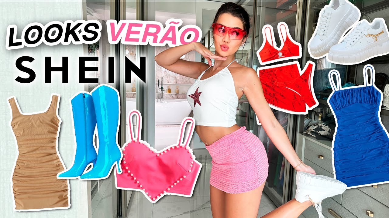 PROVANDO LOOKS DE VERÃO DA SHEIN - YouTube
