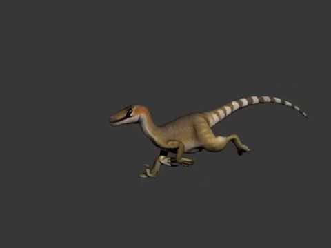 Utahraptor Run Test Posture - YouTube