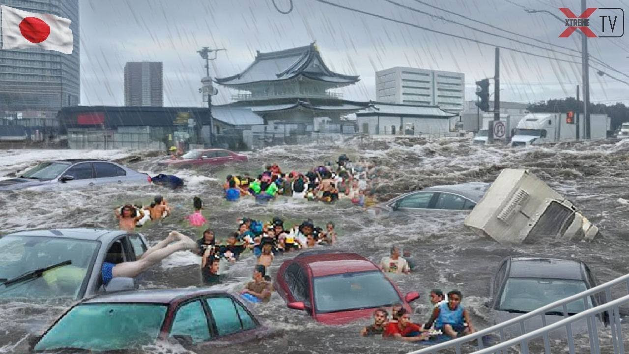 CHAOS in Japan — Mega Floods SWALLOW Tokyo, Streets Turn Into Rivers ...