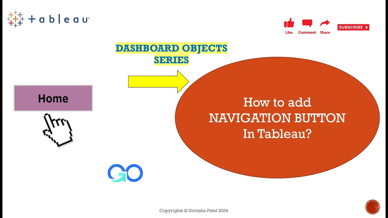 How to create a NAVIGATION BUTTON in Tableau? Add Textual or Image ...