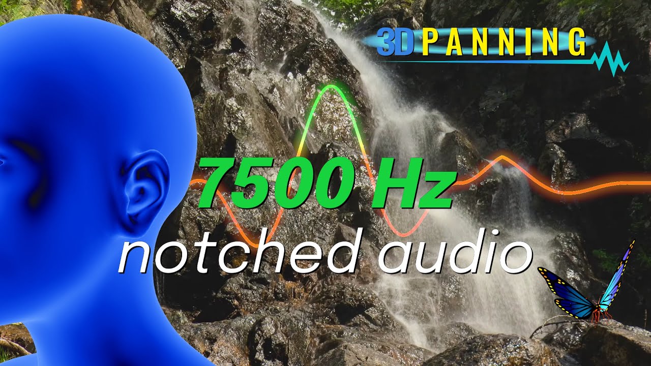 Tinnitus Sound Therapy - 7500 Hz 3D Panning Waterfall - YouTube