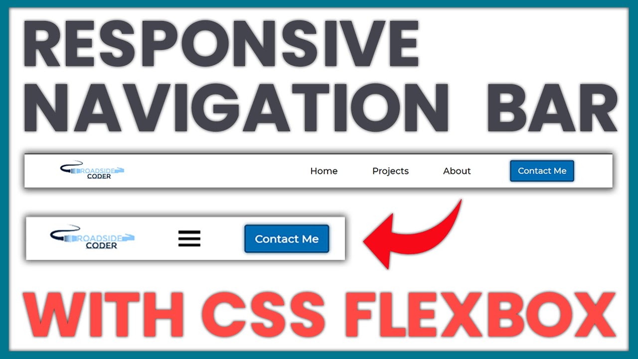 Responsive Navigation Bar Tutorial with CSS Flexbox and Cool Animating ...