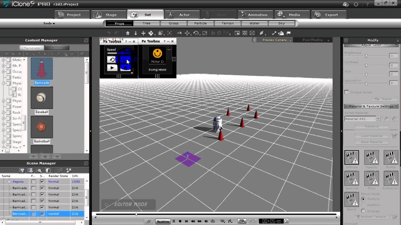 Iclone 5 Px Toolbox Machine Demo - YouTube