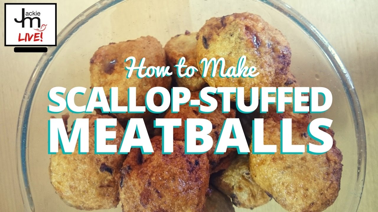 LIVE - How to Make Scallop-Stuffed Meatballs - YouTube