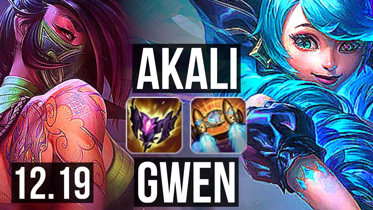 AKALI vs GWEN (TOP) | 8/1/5, 1000+ games, 1.4M mastery, Legendary | EUW ...