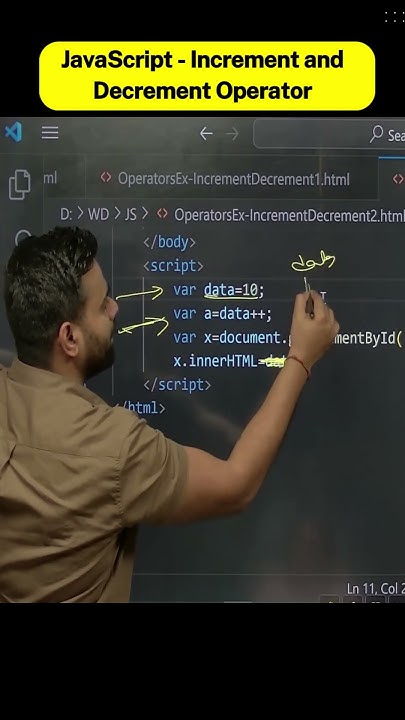 Javascript Increment And Decrement Operator 3 Incapp Rahulchauhansir Shorts Virelvideo