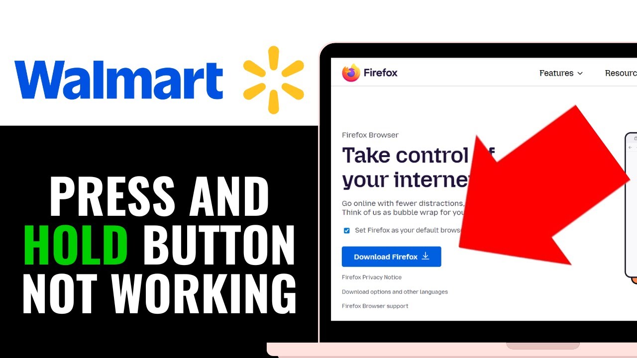 FIX Walmart Press and Hold Button Not Working 2025 (FIXED!!!) - YouTube