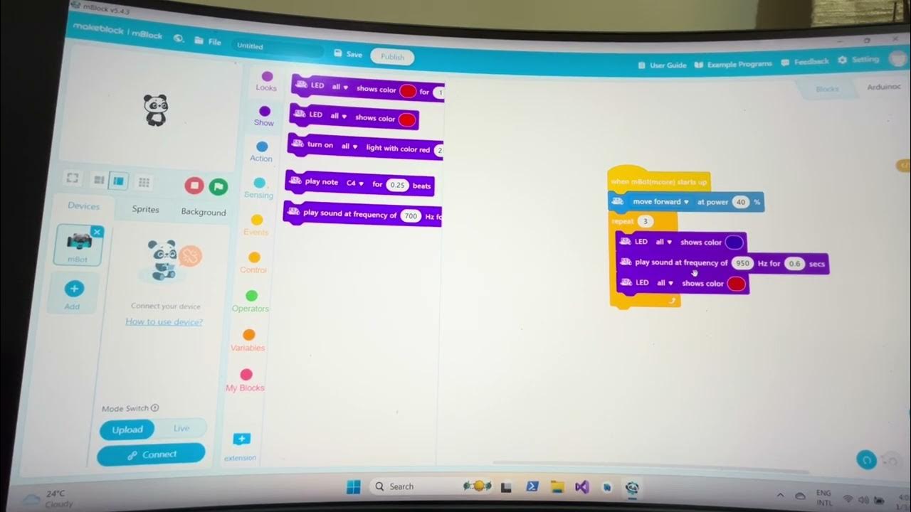 Demo 3 - How to code an ambulance with mBot on Makeblock 🚑 - YouTube