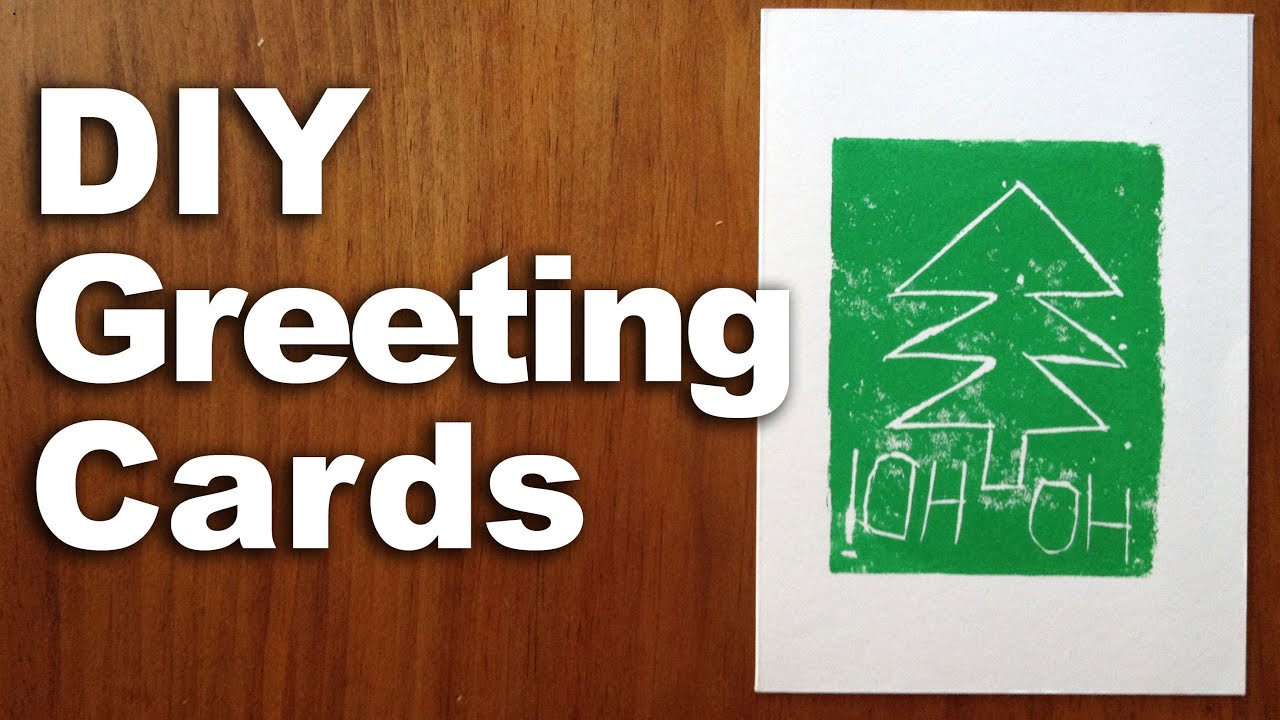 Homemade Cards, DIY Block Printing, Paper Crafting - GardenFork - YouTube