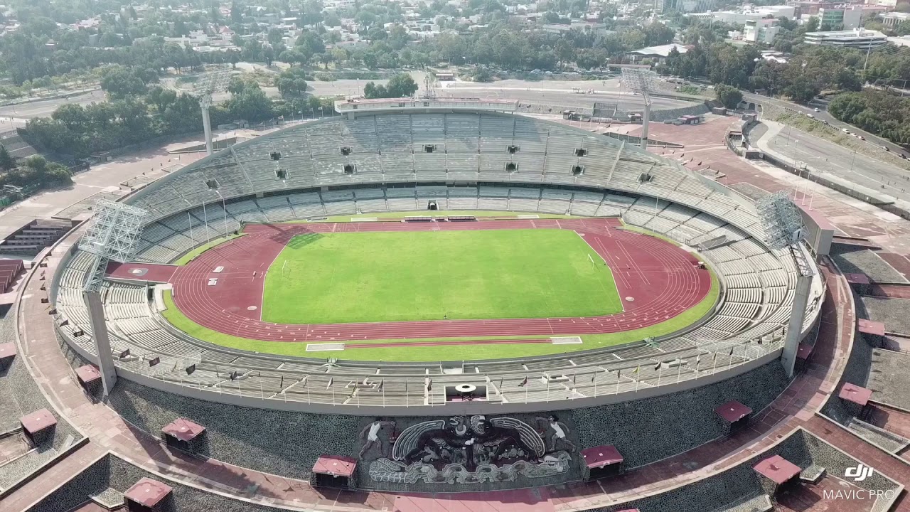 Estadio olímpico universitario UNAM CU Drone 4k CDMX - YouTube