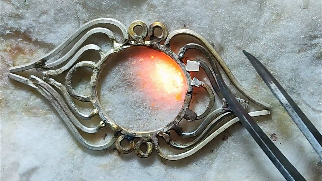 How To Make Silver Ring with Stone | Silver Ring Making Process - YouTube