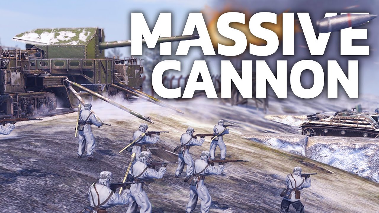 HUGE WW2 RAILWAY CANNON DEFENSE | Gates of Hell WW2 RTS - YouTube
