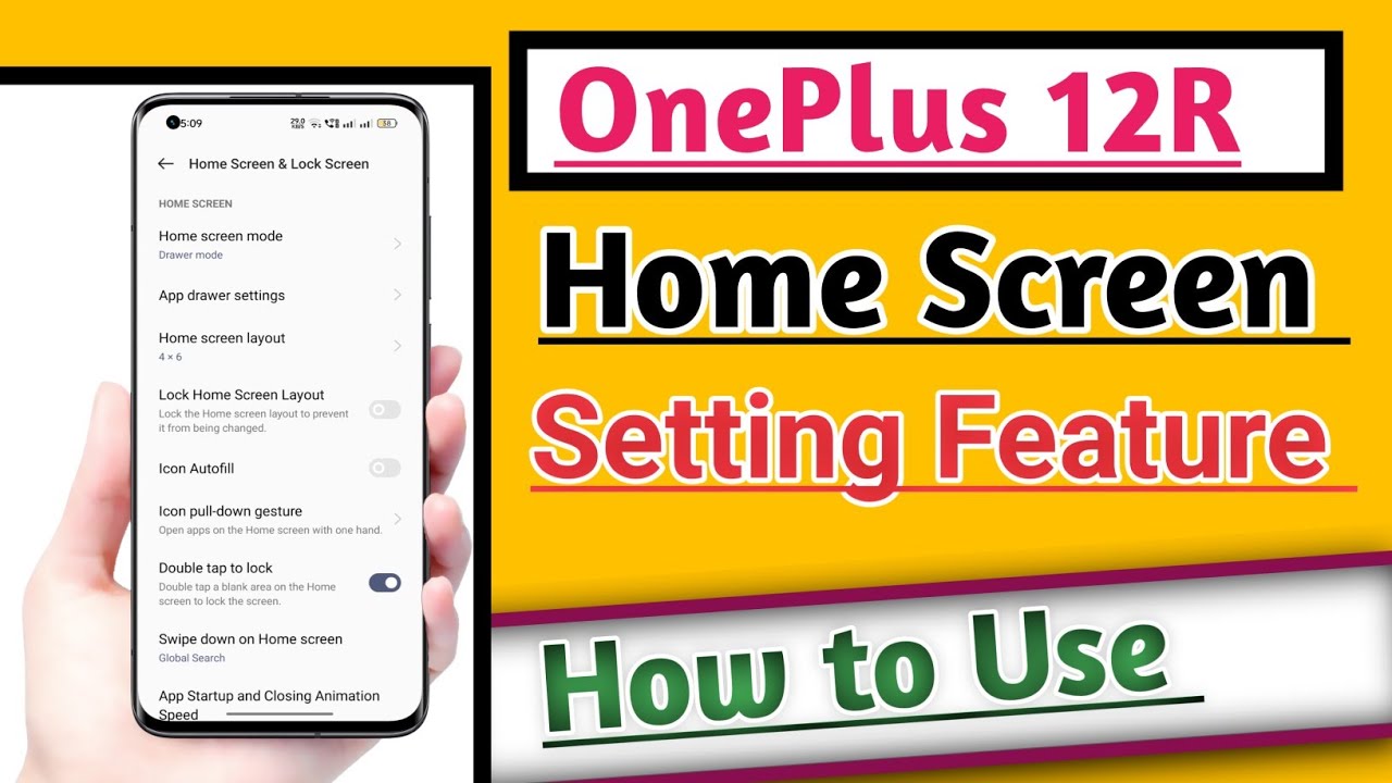 OnePlus 12R How to Use Home Screen Setting Feature | Home Screen Setting kaise Use kare - YouTube