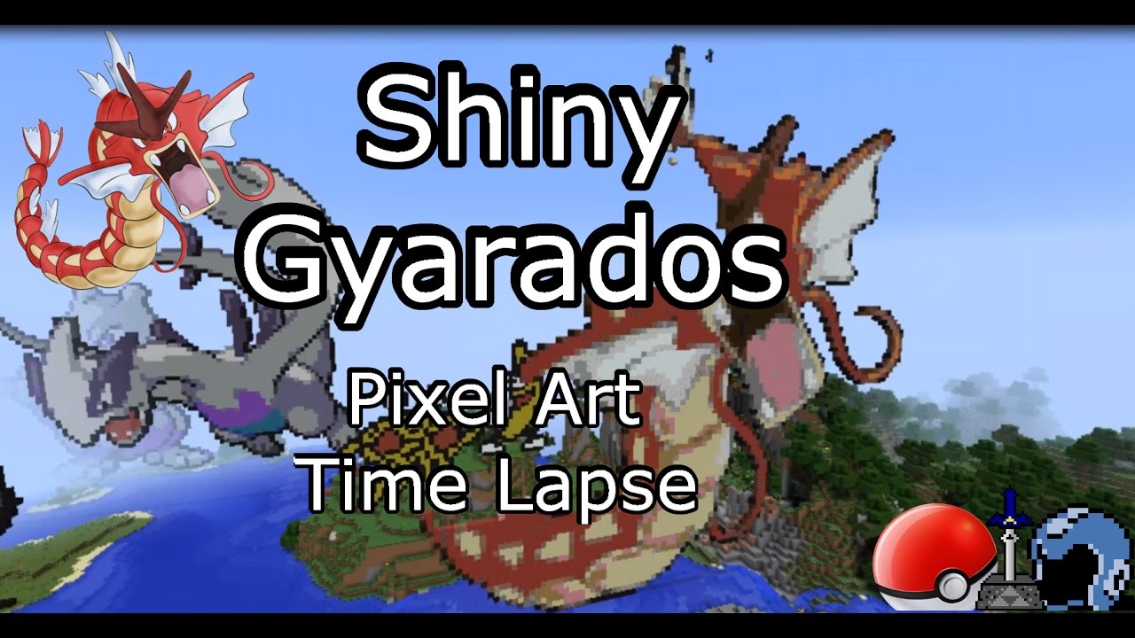 Shiny Gyarados Minecraft Pixel Art Time Lapse - YouTube