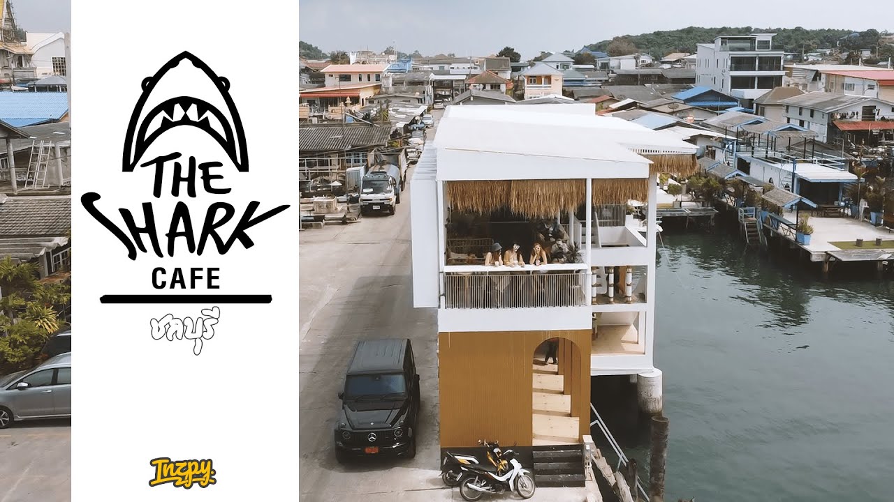 The Shark Cafe คาเฟ่วิวทะเล ที่ ท่าเรือ เดอะชาร์ค สัตหีบ ชลบุรี คุมโทน ...