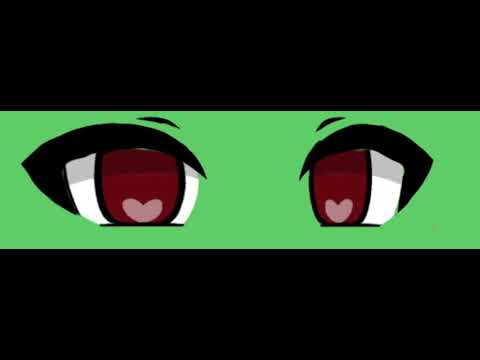 Green screen (red eyes) blinking (free to use)