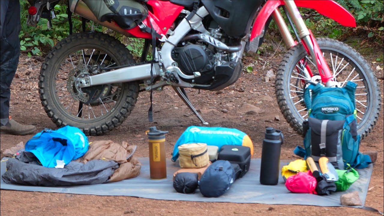 Dual Sport/Light Adventure Motorcycle Camping Gear Breakdown - YouTube