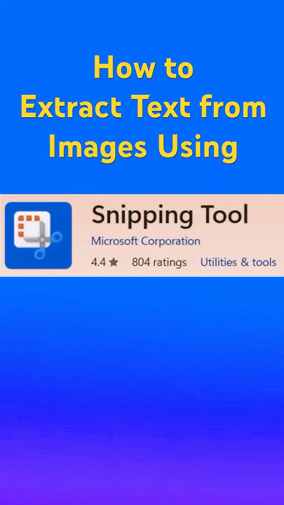 How to Extract Text from Images in Windows 11 (Snipping Tool OCR) - YouTube