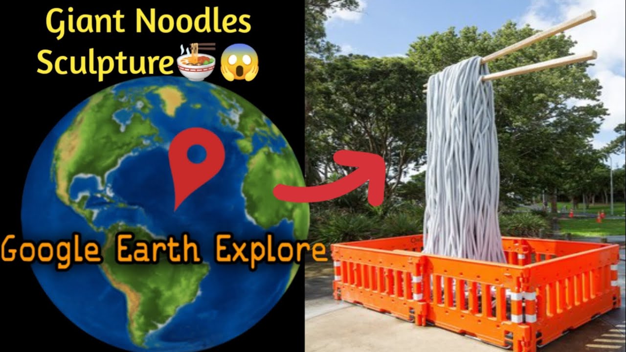 I Found Giant Noodles Sculpture🍜😳😱On Google Earth 🌍 #googleearth # ...