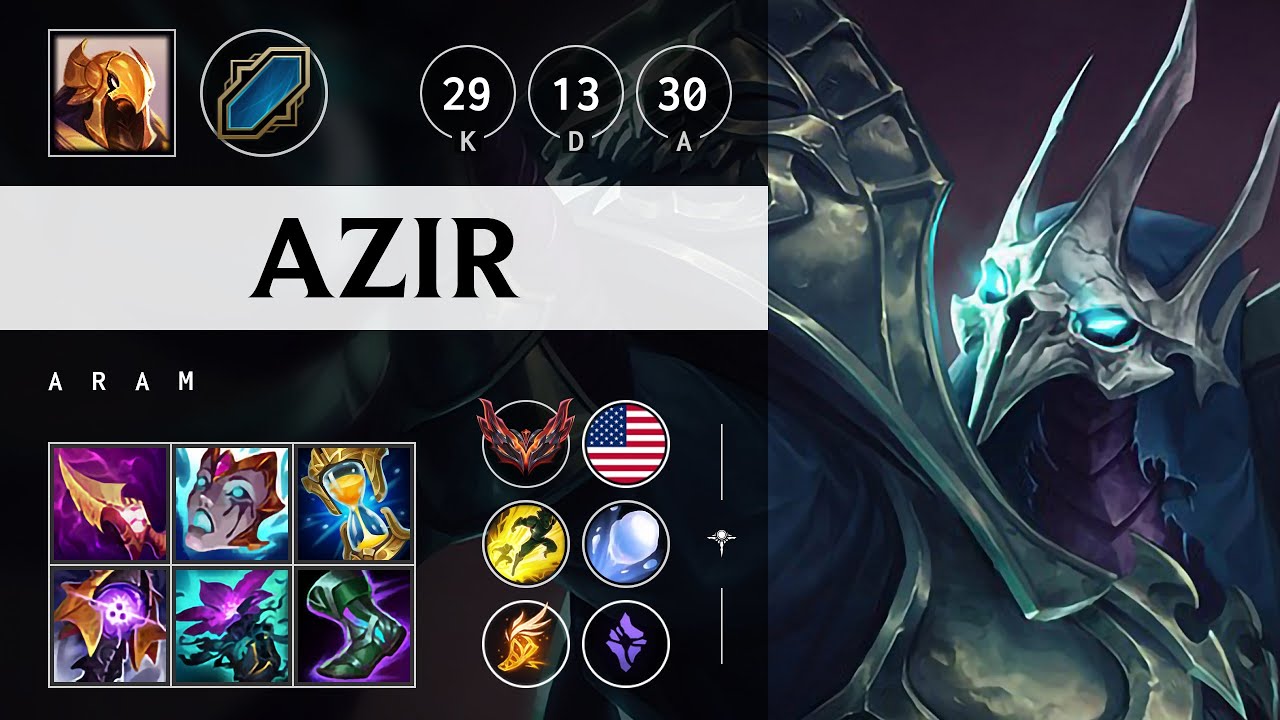 Azir ARAM: Triple Kill, Legendary - NA Grandmaster Patch 14.16 - YouTube