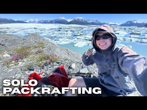 Solo Packrafting 32km to One of Alaska's Largest Glaciers..