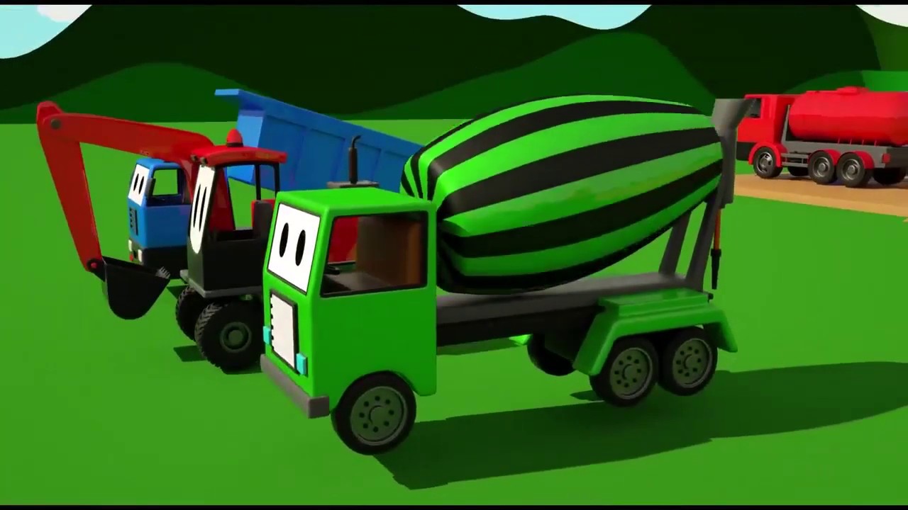 Learn Colors with Construction Trucks for Kiddies - YouTube