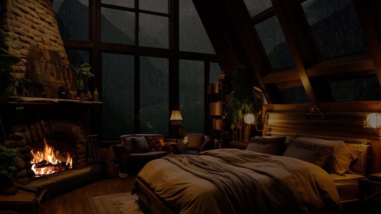 Ultimate Sleep Experience: Rain, Thunder, and Crackling Fire - Soothing ...