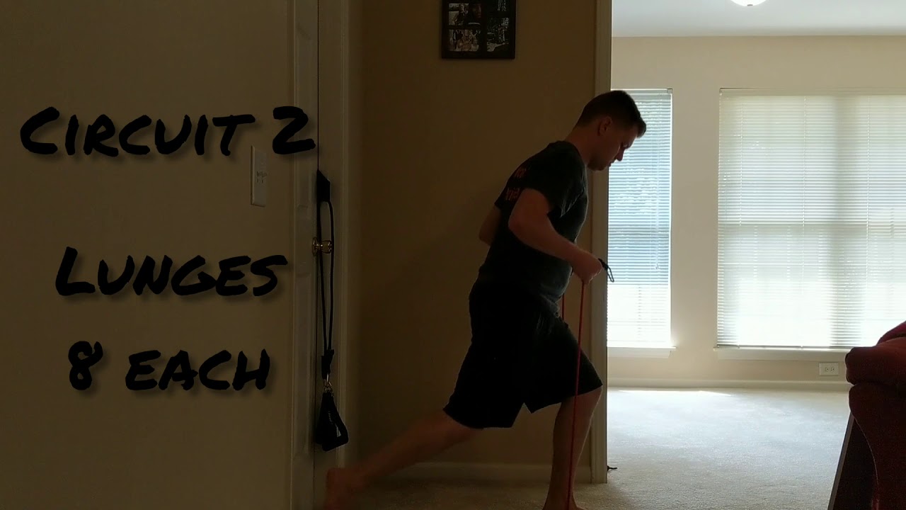 Resistance band circuit home workout - YouTube