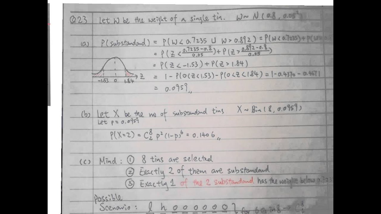 HKDSE M1 Advanced Problem: Standard Normal , Binomial & Geometric ...