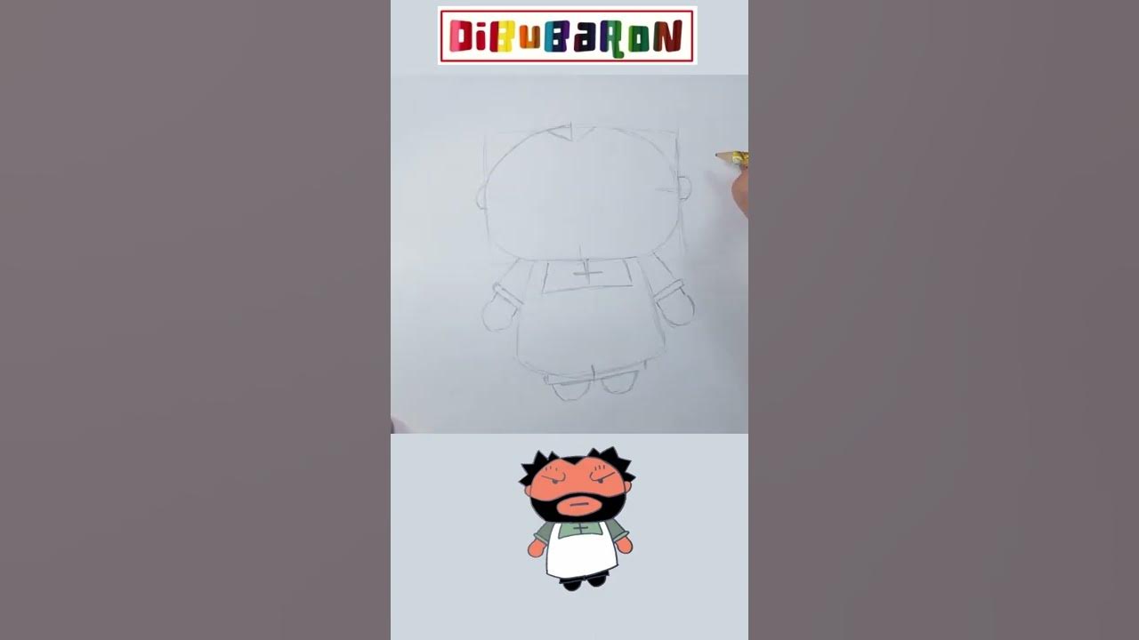 Drawing Uncle Dumpling From Pucca Step By Step Easy Drawing Speed Drawing Youtube