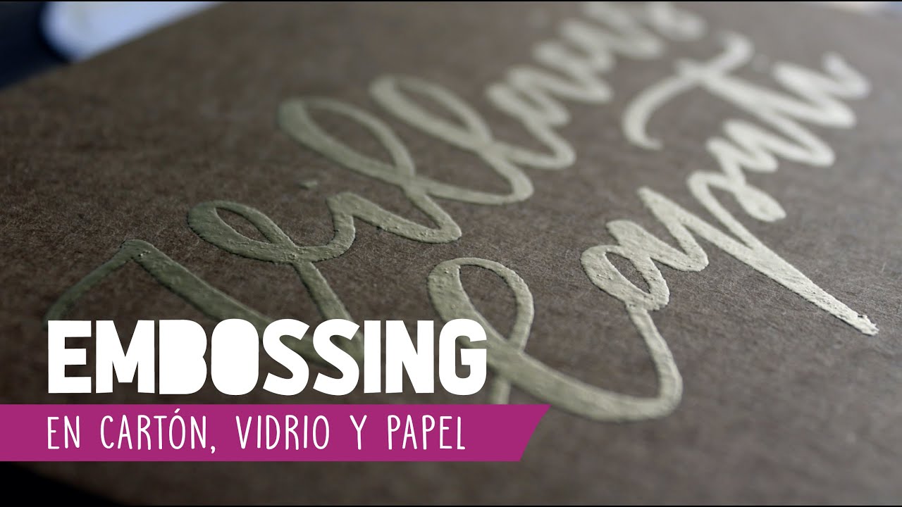 Cómo hacer embossing? en cartón, vidrio y papel - YouTube