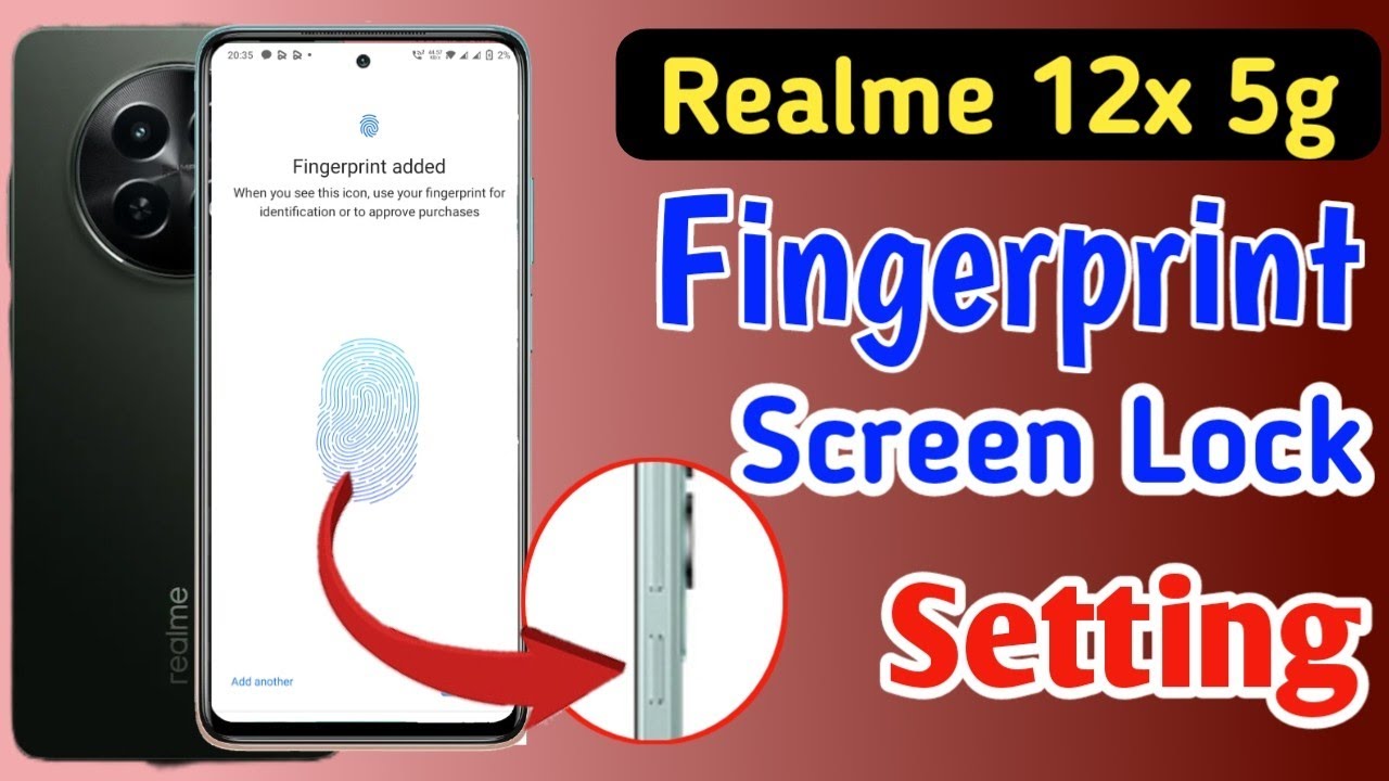 Realme 12x 5g fingerprint screen lock | fingerprint lock setting in ...