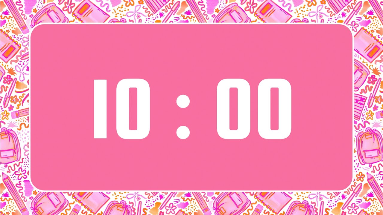 10-Minute Timer | With Upbeat Pop Instrumental Music & Alarm Bell ...