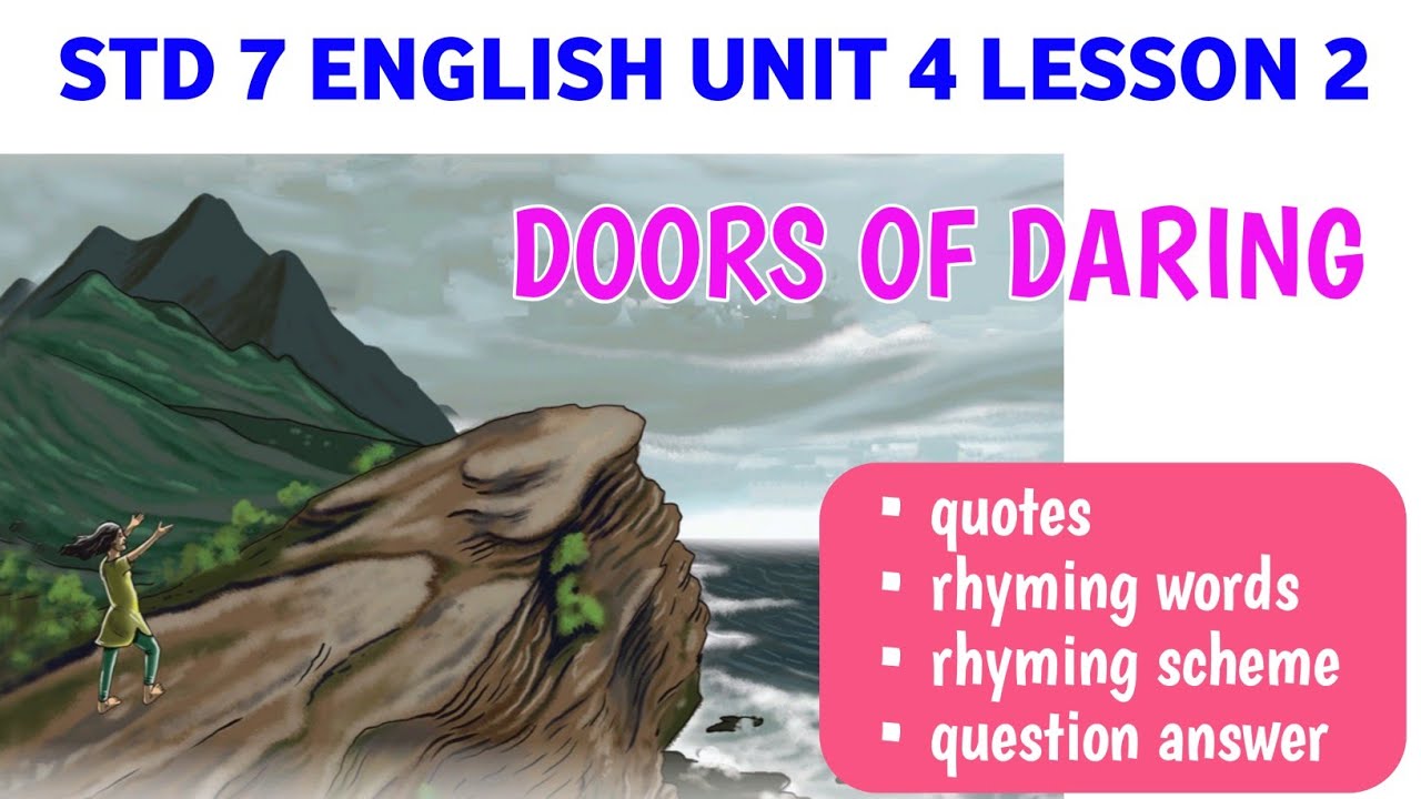 doors of daring std 7 english activities | std 7 english unit 4 doors ...