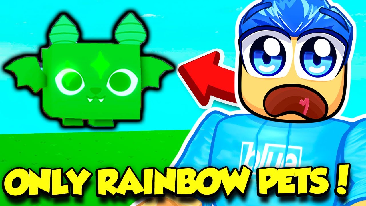 I Used ONLY RAINBOW PETS To Beat Pet Simulator 99! - YouTube