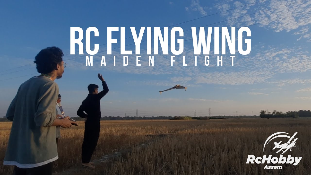 RC flying wing MAIDEN FLIGHT | Home Made RC Delta Wing | Assam - YouTube