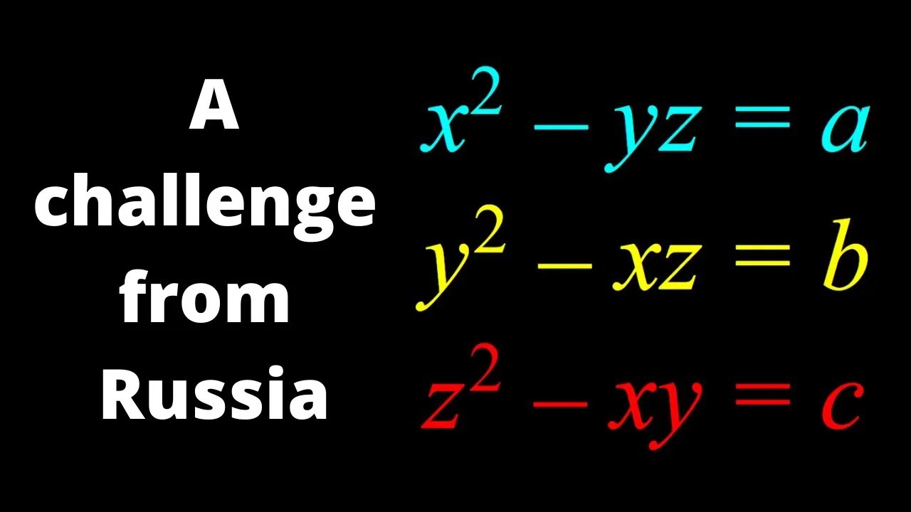A Challenging System of Equations | Math Olympiads | #math #mathematics ...
