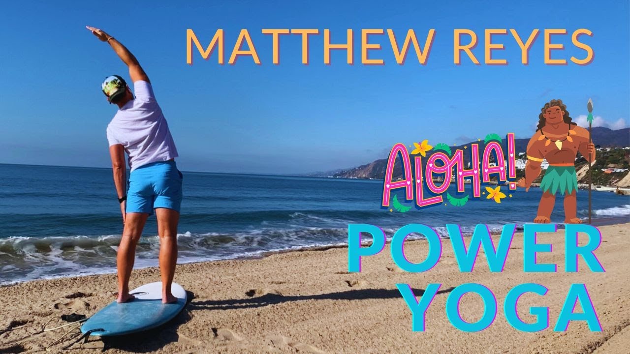 POWER YOGA BEACH FLOW with MUSIC SOUNDTRACK - SEASIDE YOGA FOR YOUR ...