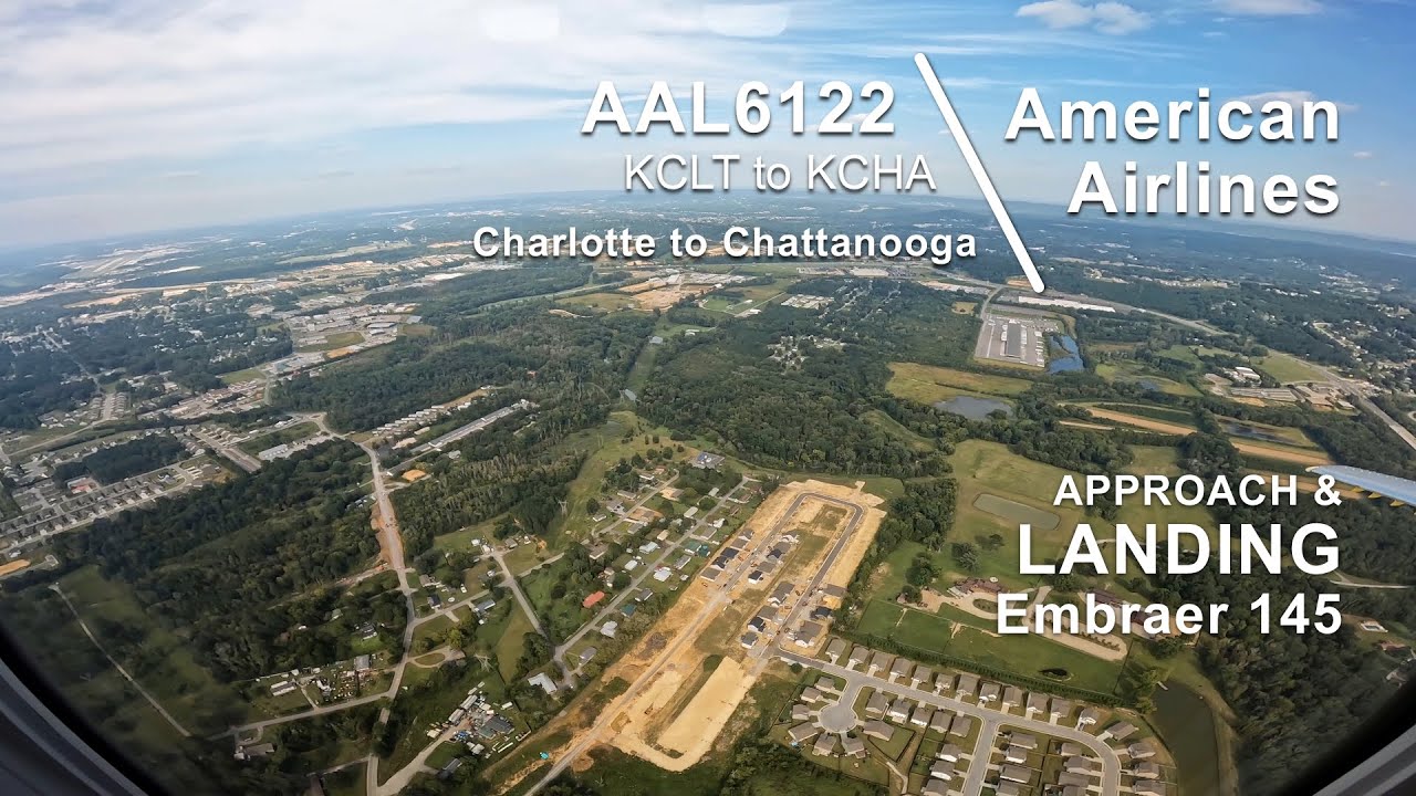 Landing: AAL6122 - Chattanooga Metropolitan (KCHA) Airport - Embraer ...