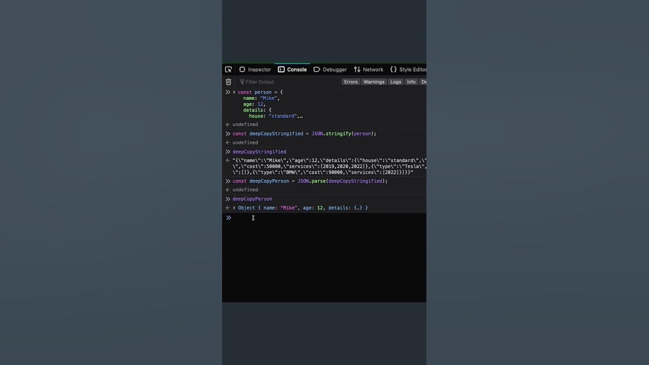 Javascript How To Make Copy Of Object Shorts Javascript Programming Learnjavascript