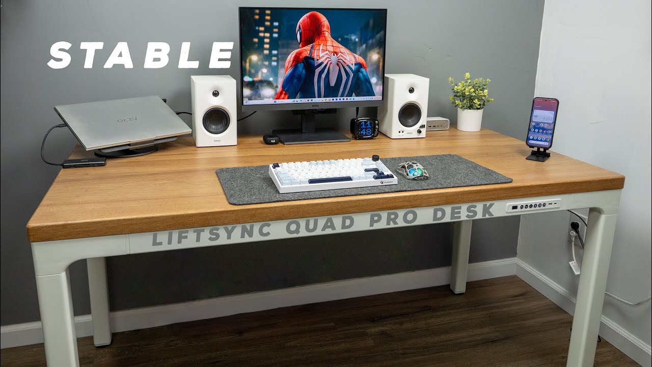 LiftSync Quad Pro Standing Desk Review - YouTube