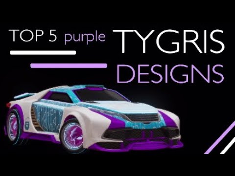 My TOP 5 BRAND NEW purple TYGRIS DESIGNS | Rocket League - YouTube